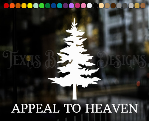 Appeal To Heaven Pine Tree Vinyl Decal | Texas Blessed Design