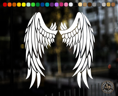 Angel Wings Vinyl Decal | Texas Blessed Design