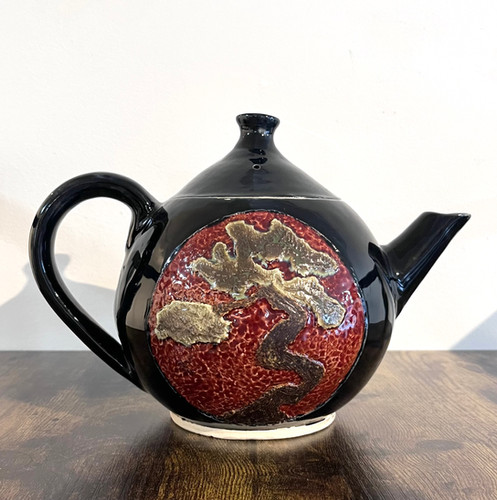 Carved Bonsai Teapot | twofishespottery.com
