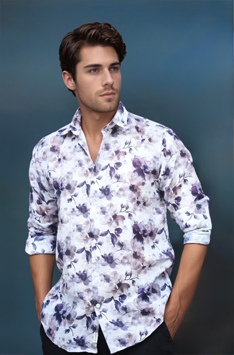 Misty Orchid Floral Shirt | Chameleono