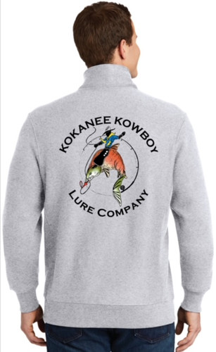KOKANEE KOWBOY® 1/4 zip sweatshirt, shoulder logo and artwork on back ...