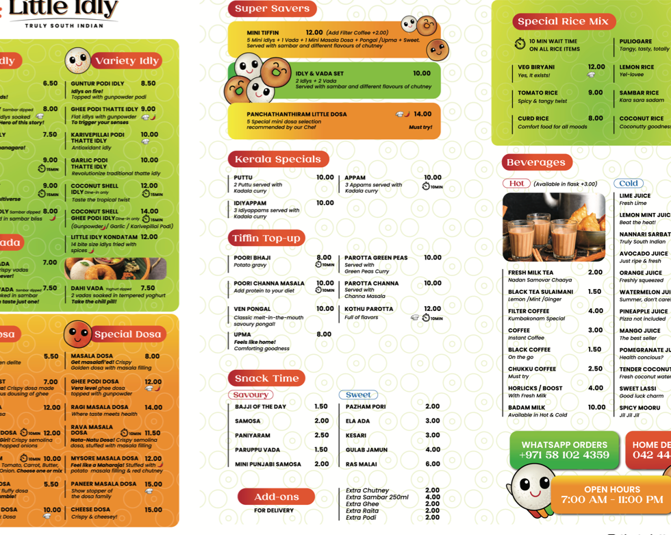 MENU | Little Idly