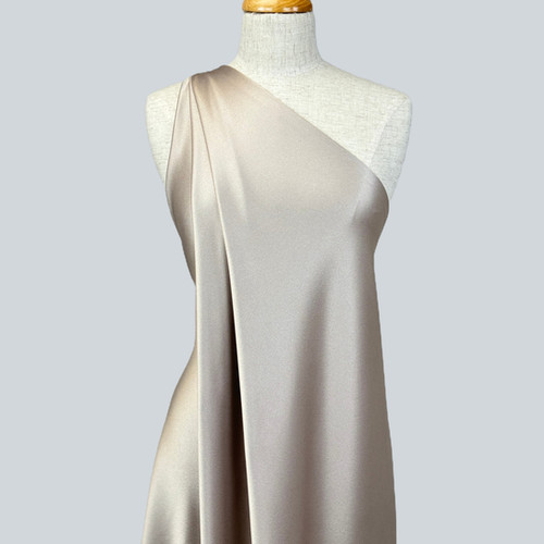Bellatella TAUPE – Italian Satin Back Crepe | Fabulous Fabrics