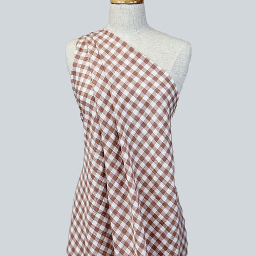 Checker MAPLE – Yarn Dyed Linen | Fabulous Fabrics