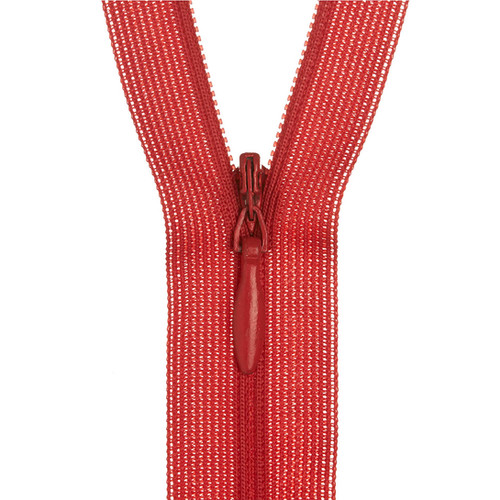 Birch Invisible Zip Col 145 - Hot Red | Fabulous Fabrics