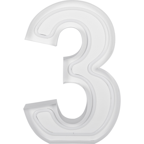 LED MARQUEE NUMBER "3" | Blueprint Studios Event Rentals