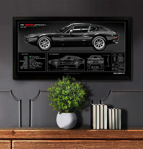 QUADRO DECORATIVO VOLKSWAGEN SP2 1.7 DACON - DATA SHEET 87x45cm ...
