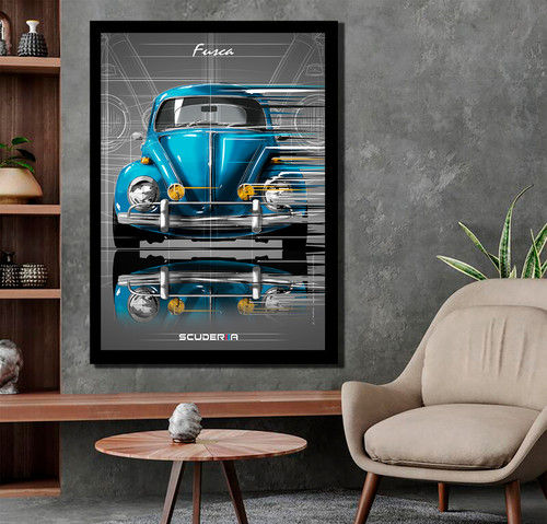 QUADRO DECORATIVO VOLKSWAGEN FUSCA 1962/1970- TRANSITION | SCUDERIIA ...