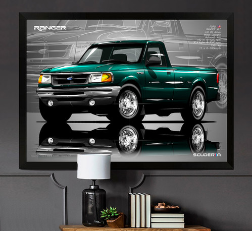 QUADRO DECORATIVO FORD RANGER XLT CS 4.0 1994/1997 - PERSPECTIVE ...