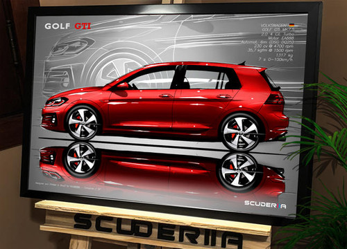 QUADRO DECORATIVO VOLKSWAGEN GOLF GTI 2.0 TSi (MK7,5) - SIDE STREET ...
