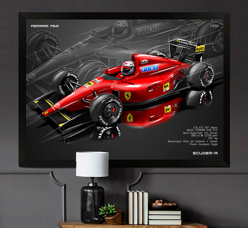 QUADRO DECORATIVO FERRARI F641 ALAIN PROST - FORMULA 1 (1990 ...