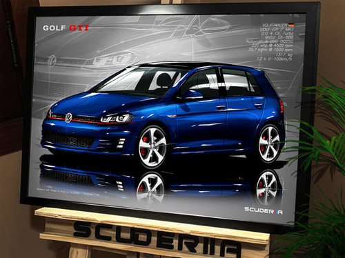 QUADRO DECORATIVO VOLKSWAGEN GOLF GTI 2.0 TSi 220cv (MK7) - PERSPECTIVE ...