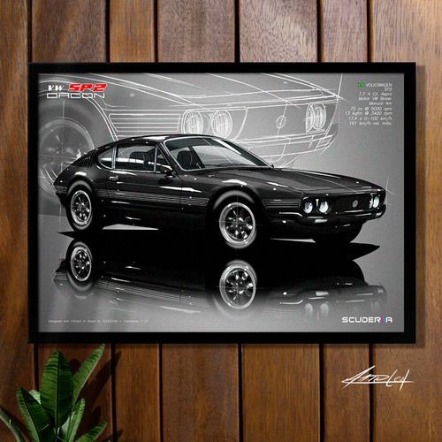 QUADRO DECORATIVO VOLKSWAGEN SP2 DACON 1.7 - PERSPECTIVE | SCUDERIIA ...