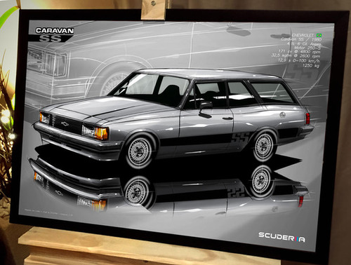 QUADRO DECORATIVO CHEVROLET CARAVAN SS 4.1 1980 6cc 250S - PERSPECTIVE ...