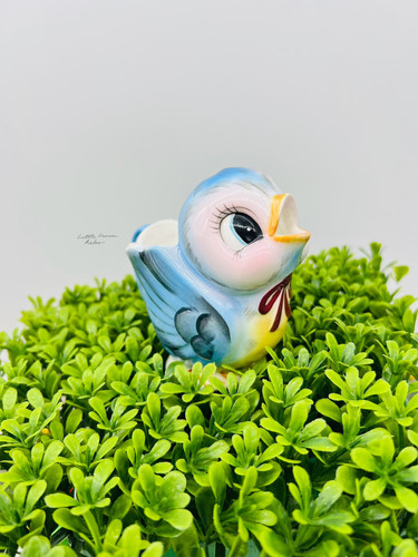 Lefton anthropomorphic bluebird creamer pitcher | Little Lemon Retro