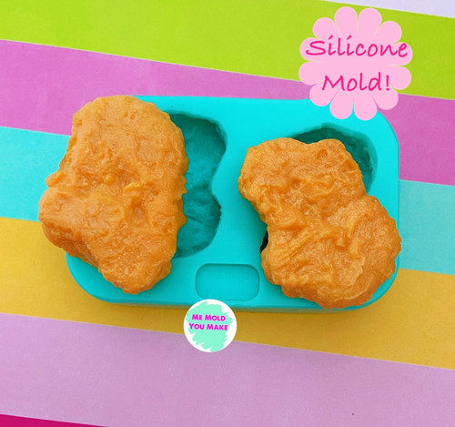 Silicone mould of chicken nuggets, 2 cavities or 6 cavities. | Me Mold ...