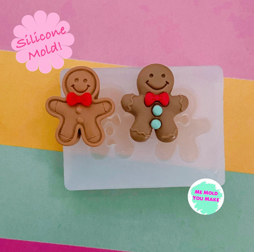Silicone mould of gingerbread friends | Me Mold You Make
