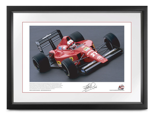 Nigel Mansell signed Ferrari lithograph | The Signature Store