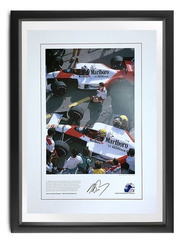 Alain Prost signed McLaren 'following the master' lithograph | The ...
