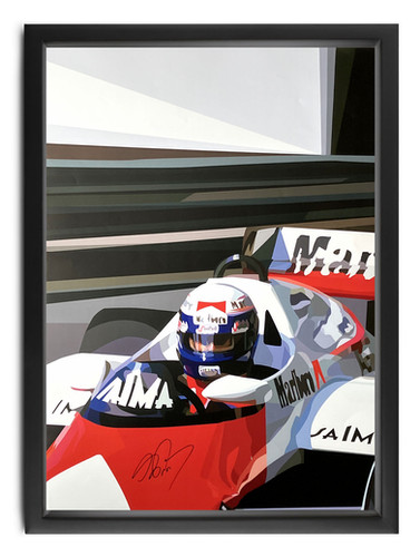 Alain Prost signed McLaren MP4 art poster | The Signature Store