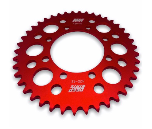 RED 40 TOOTH DEEP STATE 420 SDG PIT BIKE REAR SPROCKET | 7-ONE Racing