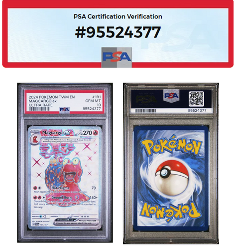 TWILIGHT MASQUERADE 191 MAGCARGO EX ULTRA RARE PSA 10 | Mage Gamers