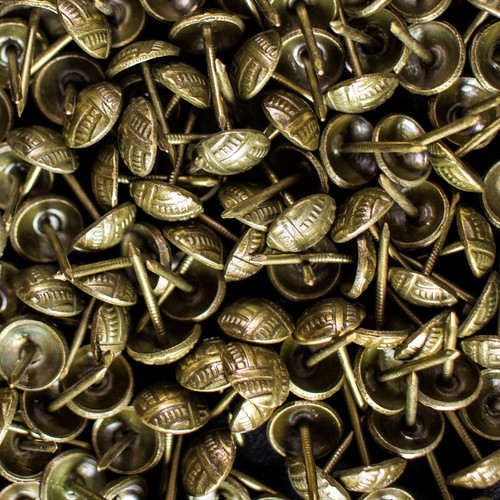 Woven Pattern Antique Brass Finish Nailheads | Decotacks