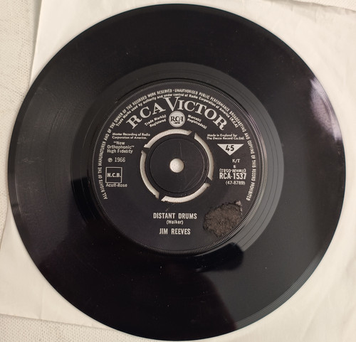 1966 Jim Reeves – Distant Drums / Old Tige | Vintage Variety