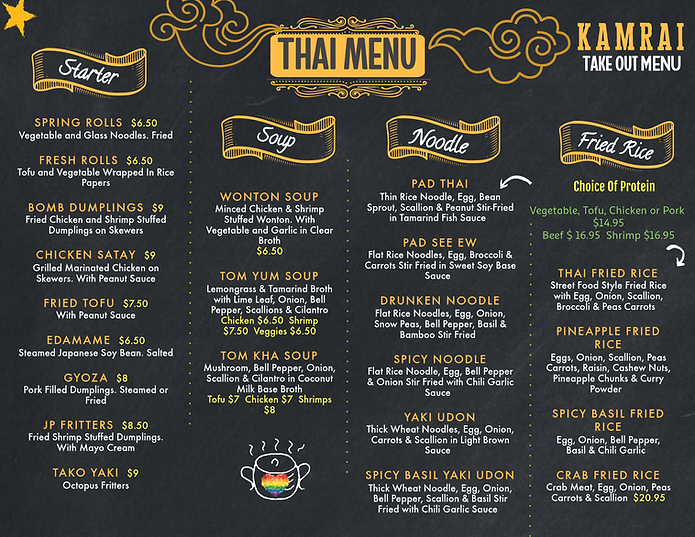 Thai Menu | Kamrai