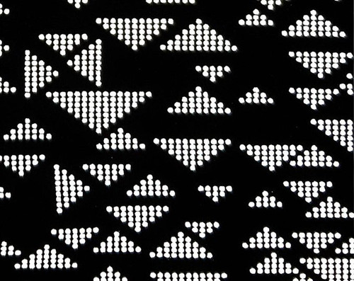 Reflective Silver Triangles print, 4-way STRETCH Jersey Fabric ...