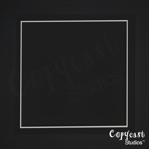 Jet Black Square Shadow Box Frame with Black Mount - Various Sizes ...