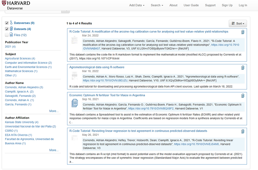Harvard Dataverse | Ciampitti-Lab