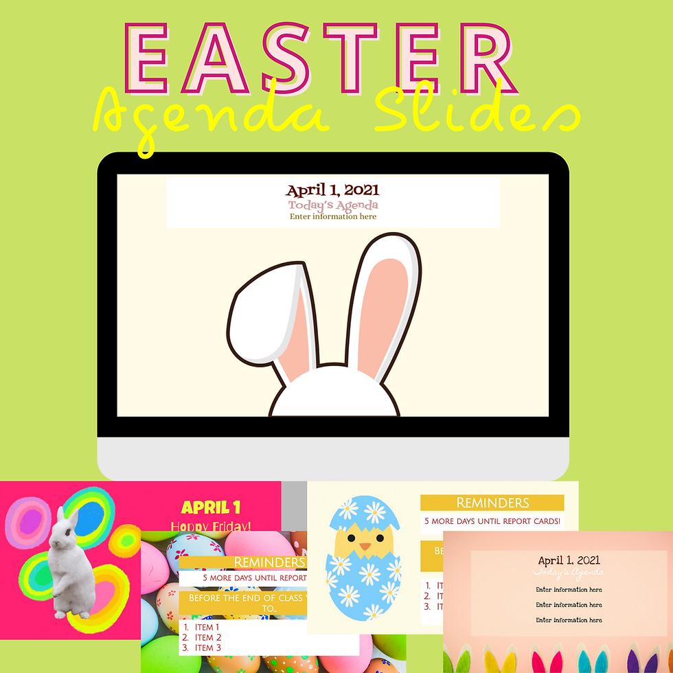 Easter Agenda Slides | Kinda Sorta Teacher