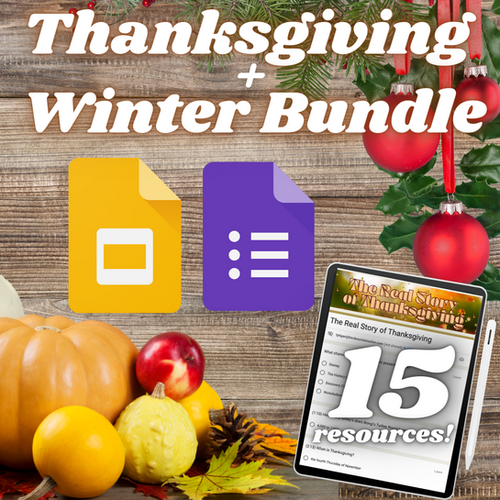 Thanksgiving and Winter Bundle Templates + Interactive Activities ...