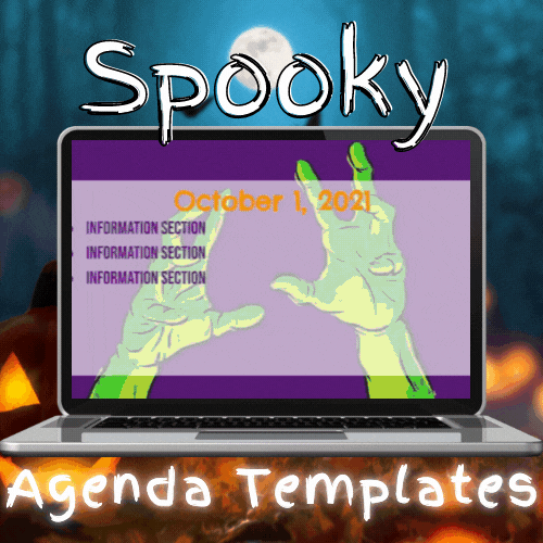 FREE Spooky Agenda Templates | Kinda Sorta Teacher