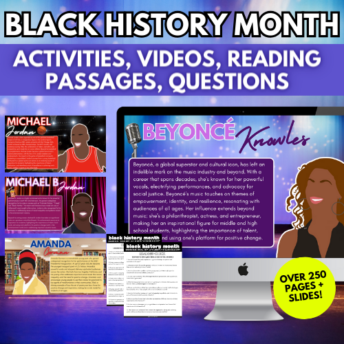 Black History Month Notable Figures Slides, Videos, and Printable ...
