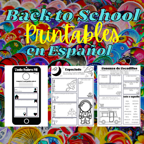 Back to School Printable Activities en Español | Kinda Sorta Teacher