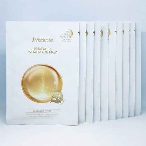 JM Solution Prime Gold Premium Foil Mask of 10 Sheets | Lashme Brows