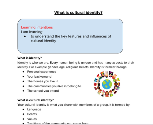 What is Cultural Identity? | website