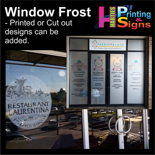 Window Frosting | Harties Print & Sign