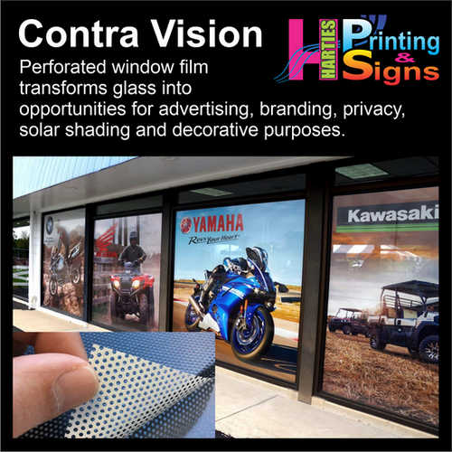 Contravision – one way vision film | Harties Print & Sign