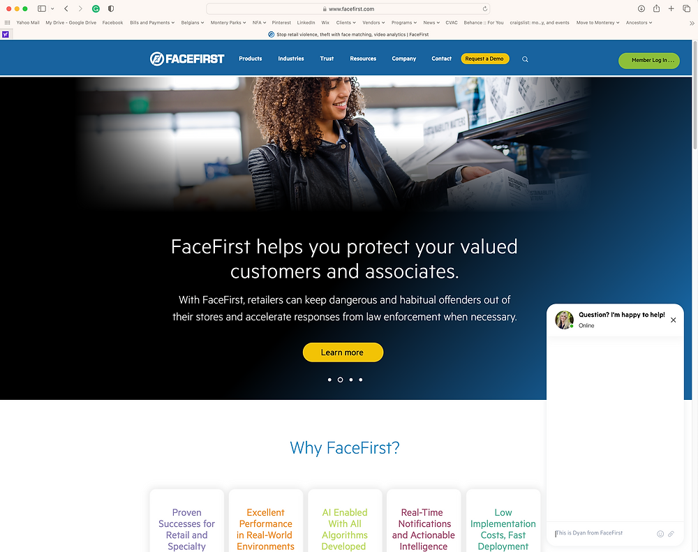 FaceFirst Redesign in WIX