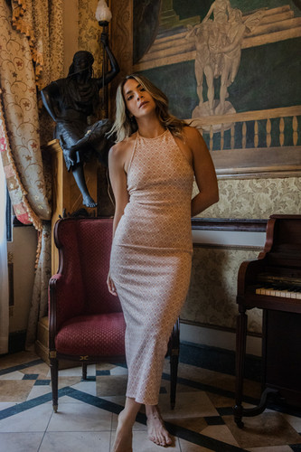 Coral Dusk Dress | ISAFI | Ecuador