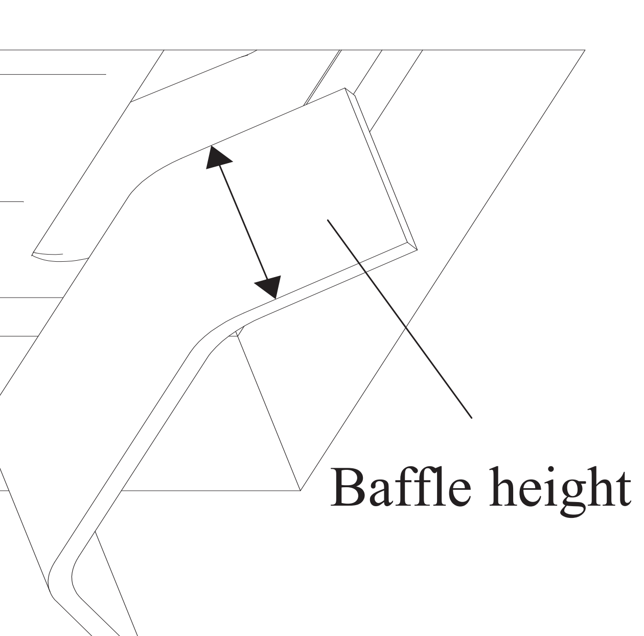 Install the air flow separation baffle in a ducted RV air conditioner