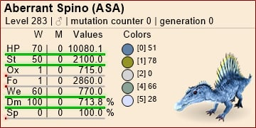 Aberrant Spino 10K HP 713% MD Colors might Vary (Cross PVE Warlord) | Arksales.org