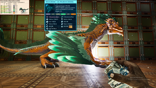 Rock Drake Male Level 190 7.4K HP 450%MD 100% Imprinted (Cross Pve ...