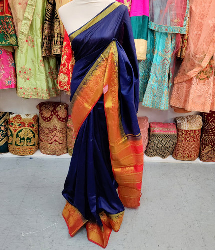 Plain Soft Blend Saree | Riga Silks