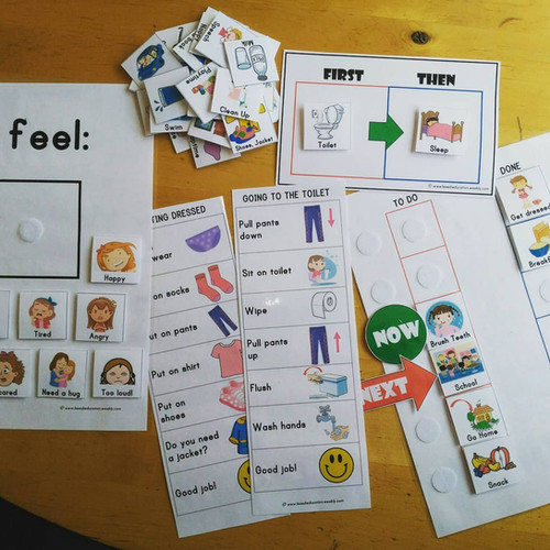 Daily Routines and Feelings Charts (Girl, Afrikaans) | Lesedi Education