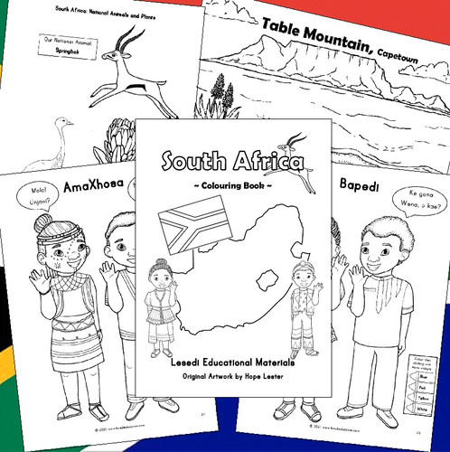 South Africa Colouring Book | Lesedi Education