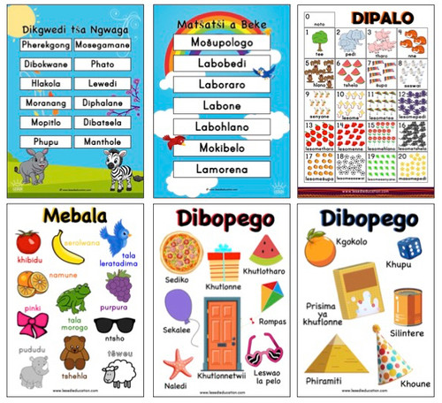 Sepedi Classroom Posters | Lesedi Education